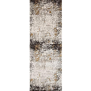 Loloi II Alchemy Collection ALC-02 Granite/Gold, Contemporary 7'-11" x 10'-6" Area Rug