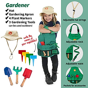 Born Toys Kids Dress Up Costumes for Toddlers - Washable Play Outfits for Boys & Girls, Ages 3-7 (Worker, Chef, Gardener)