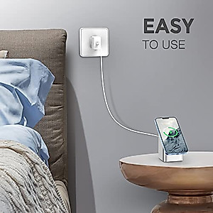 Lucrave Phone Stand for MagSafe Charger, Aluminum Desk Phone Holder Dock for MagSafe Charger, Compatible with iPhone 14 13 12 Mini Plus Pro Pro Max, MagSafe Charger is Not Included, Silver