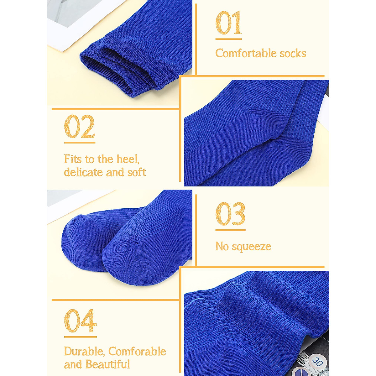 Yaomiao 20 Pairs Boys Solid Dress Socks Colorful Crew Socks Long Socks for Boy Casual Lightweight Cotton Athletic Socks Breathable Socks for Boys Girls