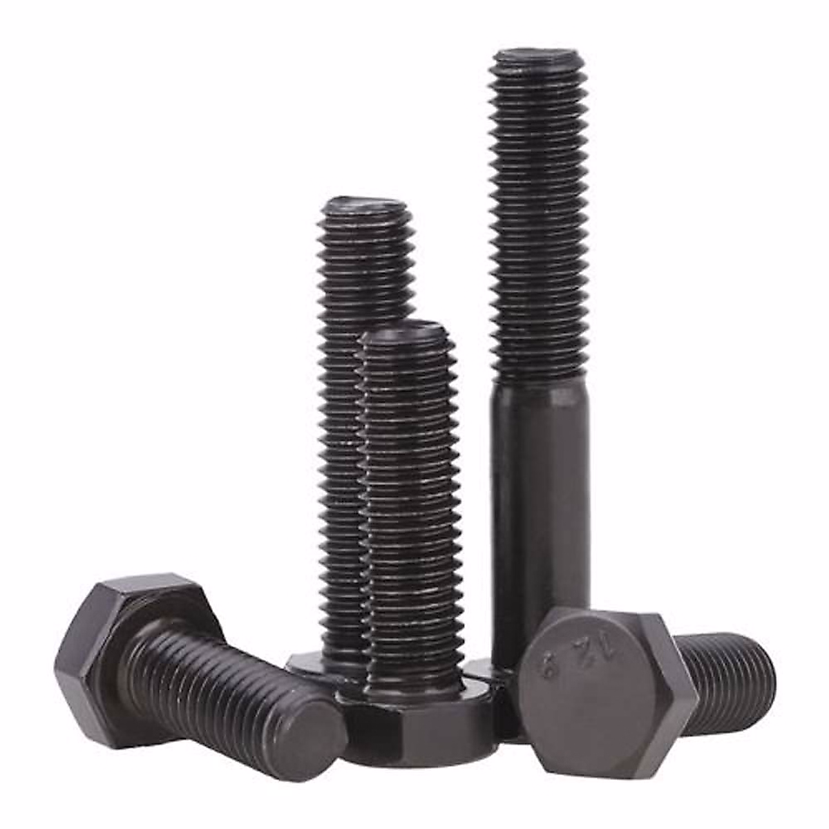 M12 / 12mm Hex Head Bolts Hexagon Screws High Tensile 12.9 Grade Steel Hex Tap Bolts (2Pcs, M12 x 35mm (Full-Thread))
