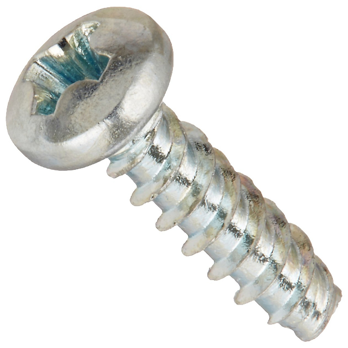 Small Parts 0205LPP Steel Thread Rolling Screw for Plastic, Zinc Plated, Pan Head, Phillips Drive, #2-28 Thread Size, 5/16" Length (Pack of 100)