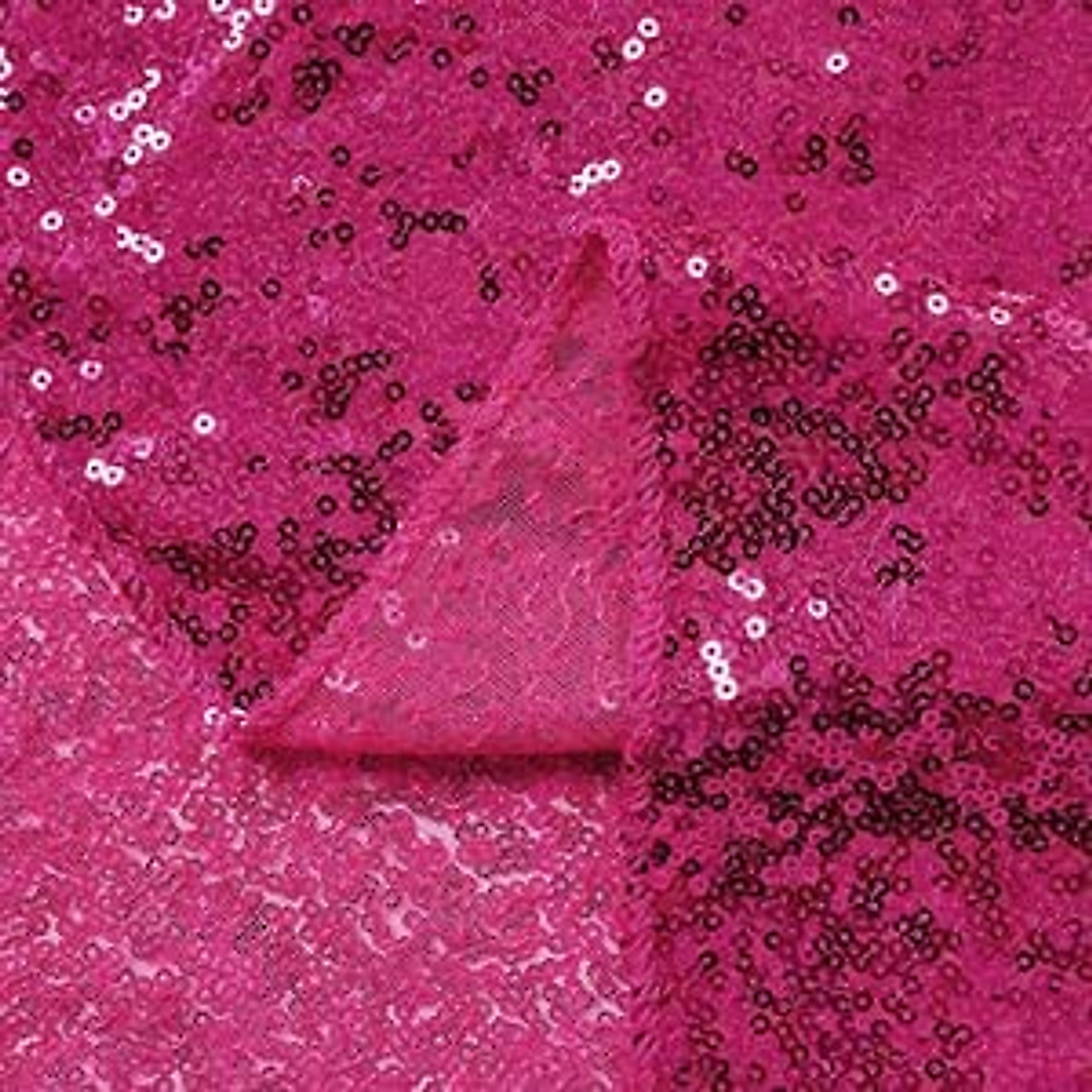 JYFLZQ Fuchsia Sequin Tablecloth 50" x 50" Small Square Sparkly Drape Table Cloths Table Cover Overlay for Wedding Birthday Party Baby Bridal Shower