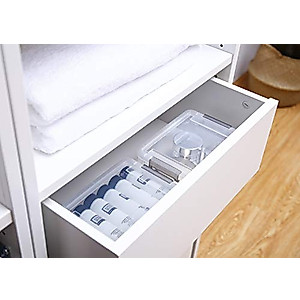 Citylife 20 Packs 0.18 QT Plastic Bead Organizers & 10 Packs 1.3 QT Small Storage Bins with Lids Stackable Box, Clear White