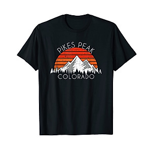 Vintage Pikes Peak Colorado Distressed Retro T-Shirt