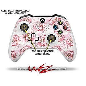 WraptorSkinz Decal Vinyl Skin Wrap Compatible with Xbox One S Console and Controllers - Flowers Pattern Roses 13