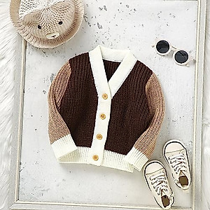 Newborn Baby Knit Cardigans Ear Hooded Sweaters Newborn Knitwear Buttons Long Sleeves Coat Outwear Knit Tops Outfits