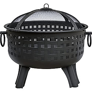 Landmann 26112 Garden Lights Brunswick Firepit, Black