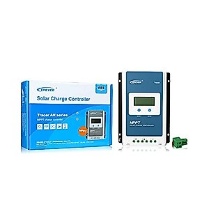 EPEVER MPPT Solar Charge Controller 40A 12V/24V Auto Common Negative Grounding with LCD Display Max PV 100V Solar Panel Battery Charging Regulator for Gel Flooded Sealed Lithium Battery (40A MPPT)