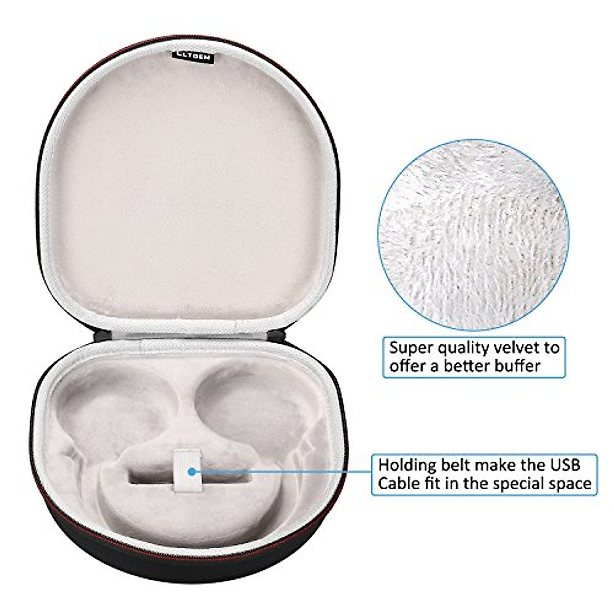 LTGEM Headphones Case for Sony WH-CH720N/WH-CH710N & Sony XB950B1 Extra Bass Wireless Headphones (Only Sale Case!)