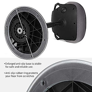 SONGMICS Standing Desk Chair, Adjustable Ergonomic Standing Stool, 23.6-33.3 Inches, Swivel Sitting Balance Chair, Anti-Slip Bottom Pad, Grey UOSC02GY