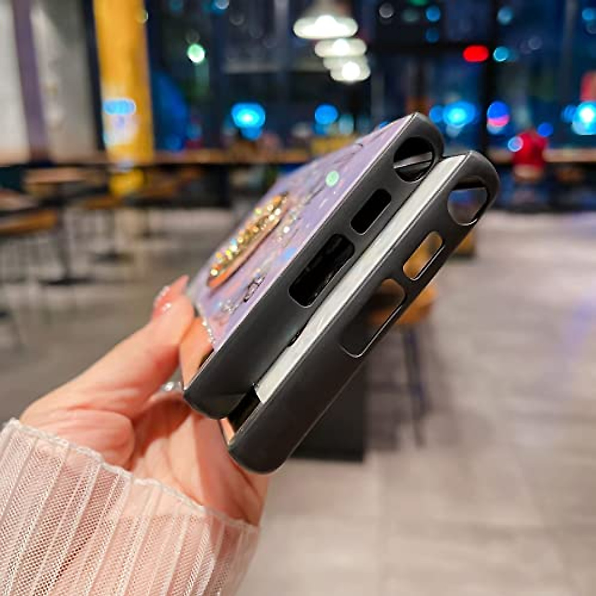 Topwin Galaxy S22 Ultra Kickstand Case, Cute Marble Conch Shell Floral Butterfly with Ring Stand Elegant Shockproof Protective Cover for Girls Women for Samsung Galaxy S22 Ultra (Rose Gold)