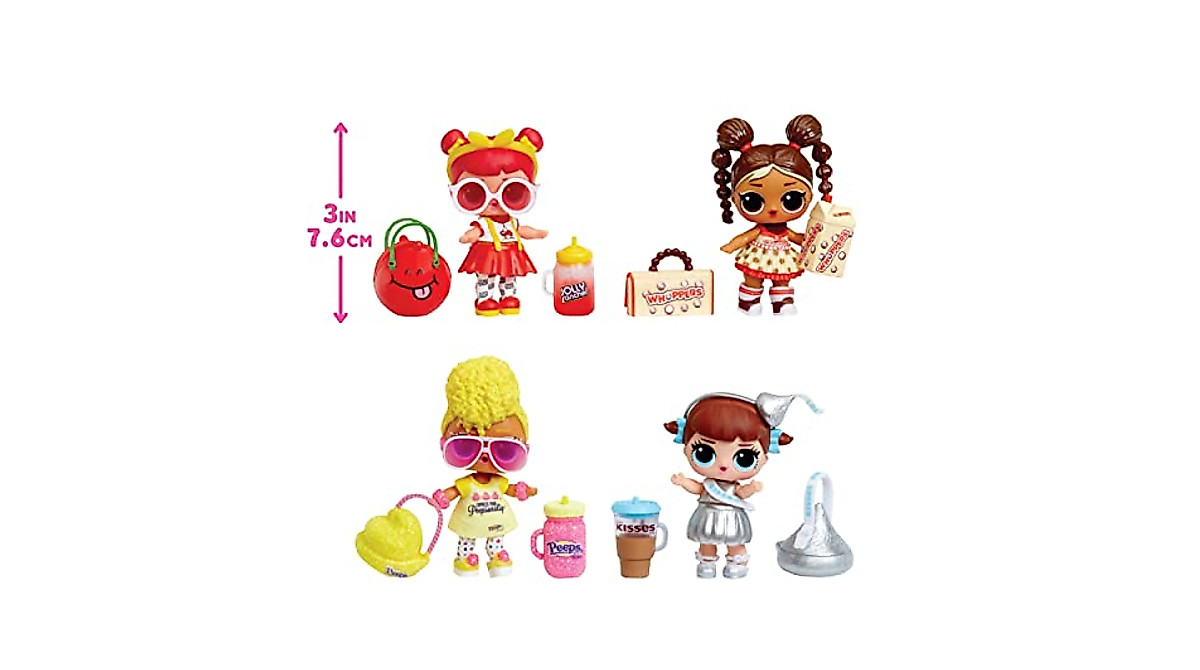 LOL Surprise Mini Sweets Dolls 4-Pack - Candy & Collectibles