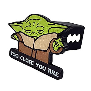 Baby Yoda Trailer Hitch Cover - Too Close