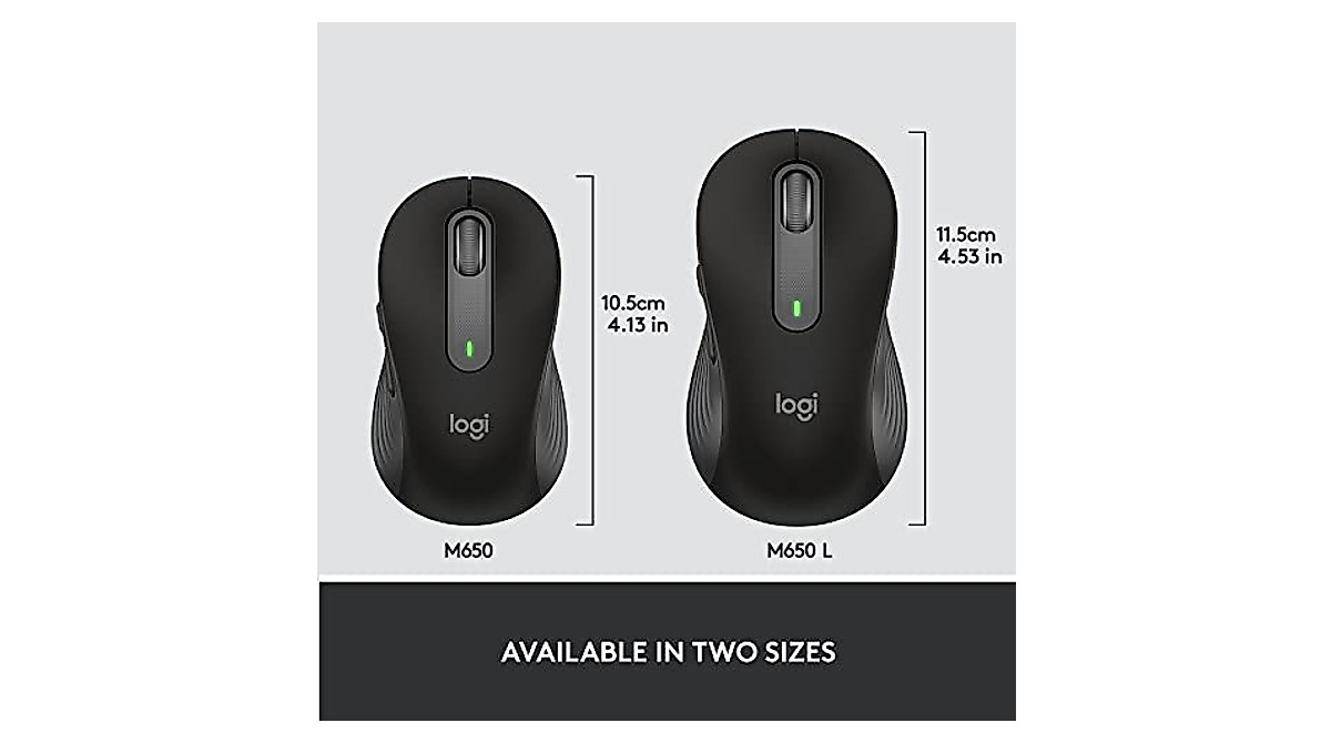 Logitech M650 L Wireless Mouse for Large Hands