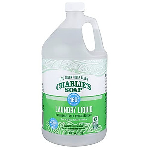 Charlie's Soap HE Hypoallergenic Liquid Laundry Detergent with Pump, 1 Gallon