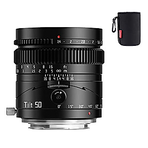 TTartisan 50mm F1.4 Tilt Lens, Compatible with Full-Frame Sony E-Mount Mirrorless Cameras Alpha a7 a7II a7III a7R a7RII a7RIII a7RIV a7S a7SII a9 a7C