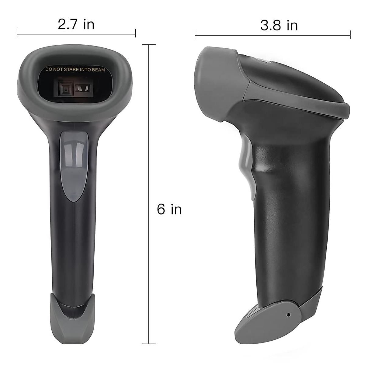 328 Feet Distance 1D CCD Wireless Bar Code Scanner for for PC Computers, UNIDEEPLY 2 in 1 (433MHZ Wireless & USB Wired) Automatic Barcode Reader Handheld USB Receiver for Store Supermarket, Warehouse