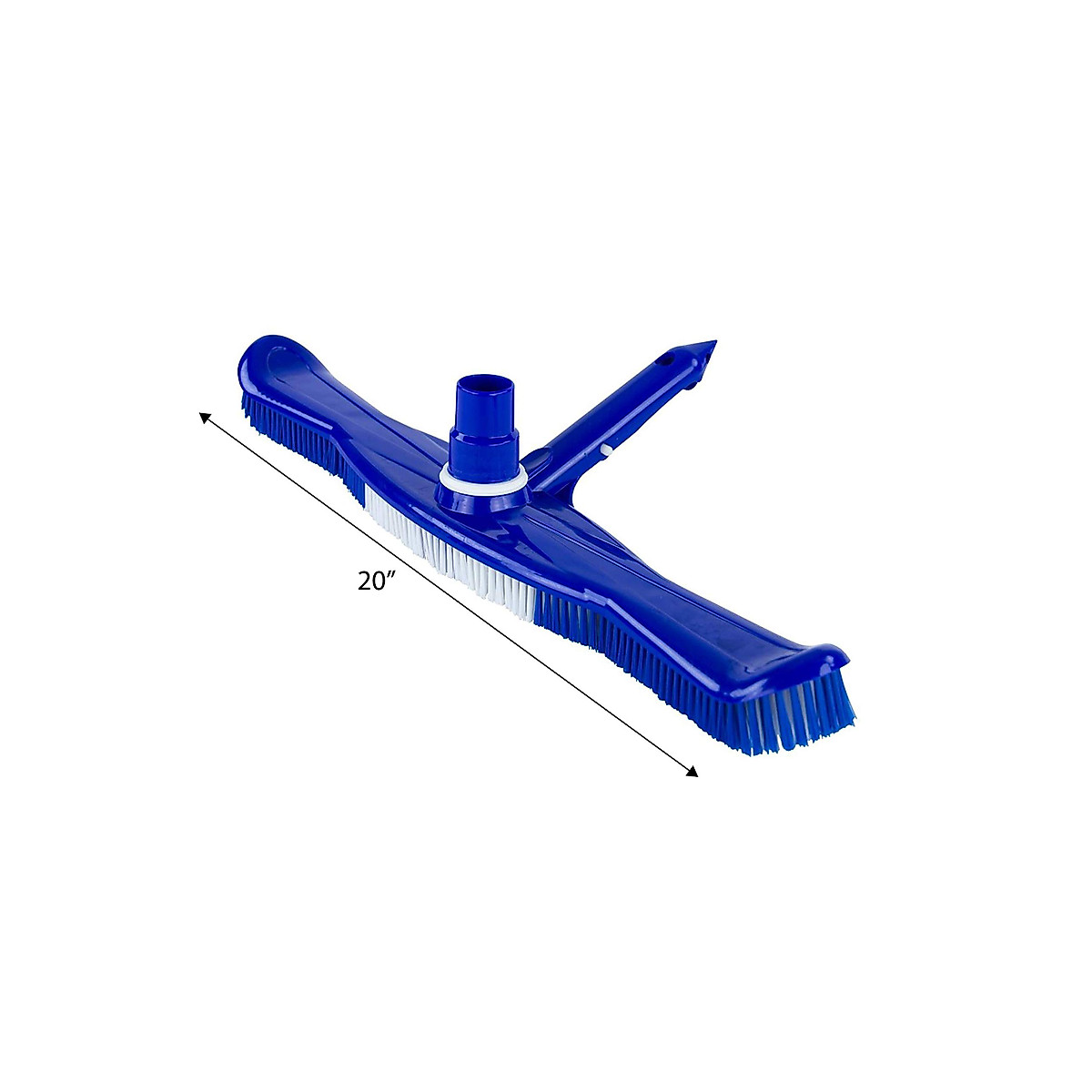 20-Inch Plastic Pool Vacuum Brush | Perfect for Cleaning Your Pool Wall | Compatible with Standard Telescoping Poles | Light Weight with Strong Nylon Bristles