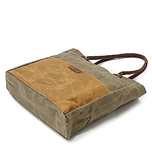 peacechaos Women's Canvas Waterproof Shoulder Hand Bag Tote Bag Purse Handbag (Army Green)