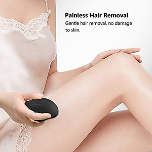 Crystal Hair Eraser,Magic Crystal Hair Remover for Men&Women-Painless Soft Smooth Silky Skin Crystal Hair Removal for Arms,Legs and Body,Fast&Easy Exfoliate (Black)