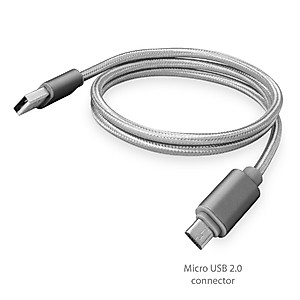 BoxWave Cable Compatible with Bose SoundSport Free - Micro USB DuraCable, Braided Micro USB Charging Cable - Space Grey