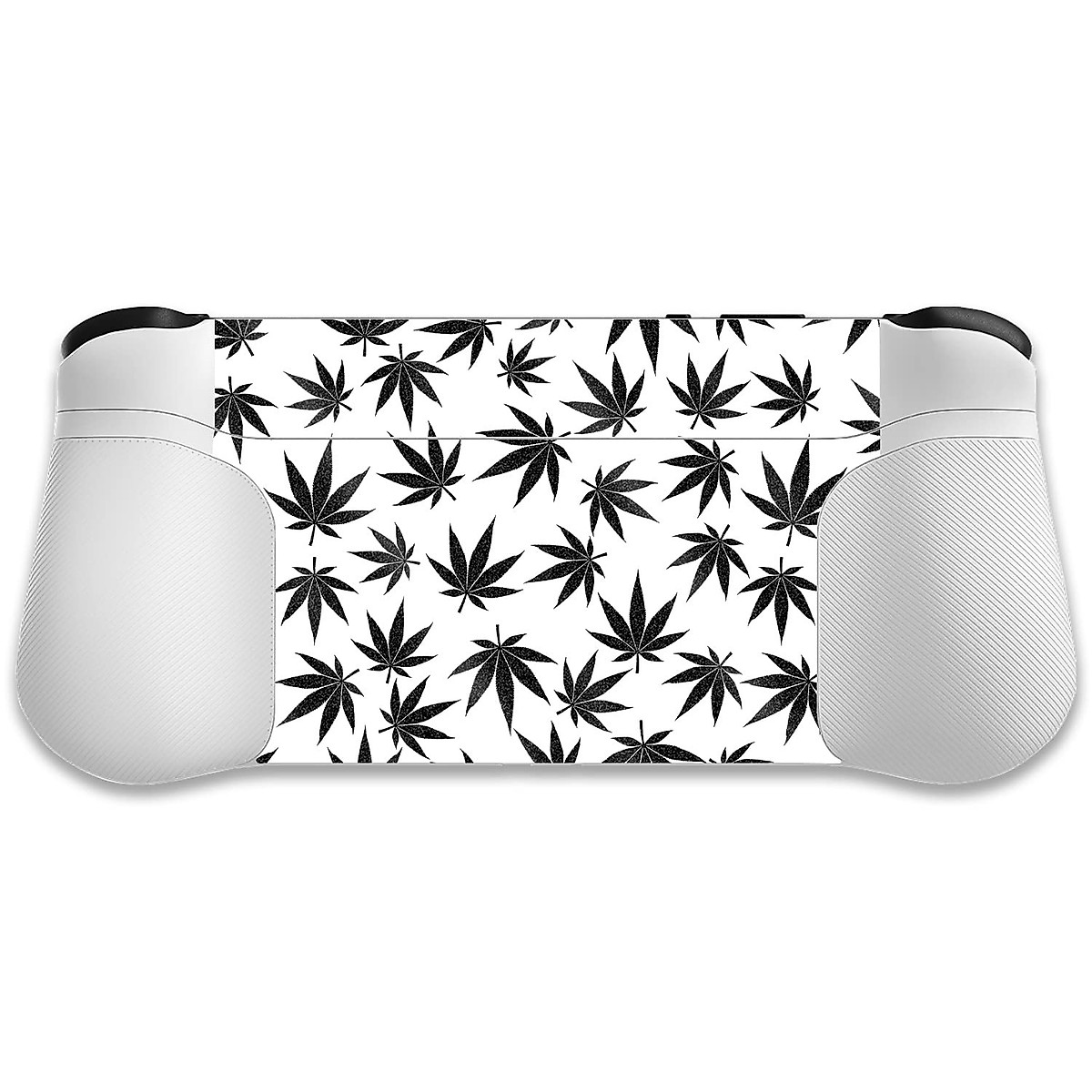 MightySkins Glossy Glitter Skin Compatible with Logitech G Cloud Gaming Handheld - Pot Leaves Black | Protective, Durable High-Gloss Glitter Finish | Easy to Apply | Made in The USA