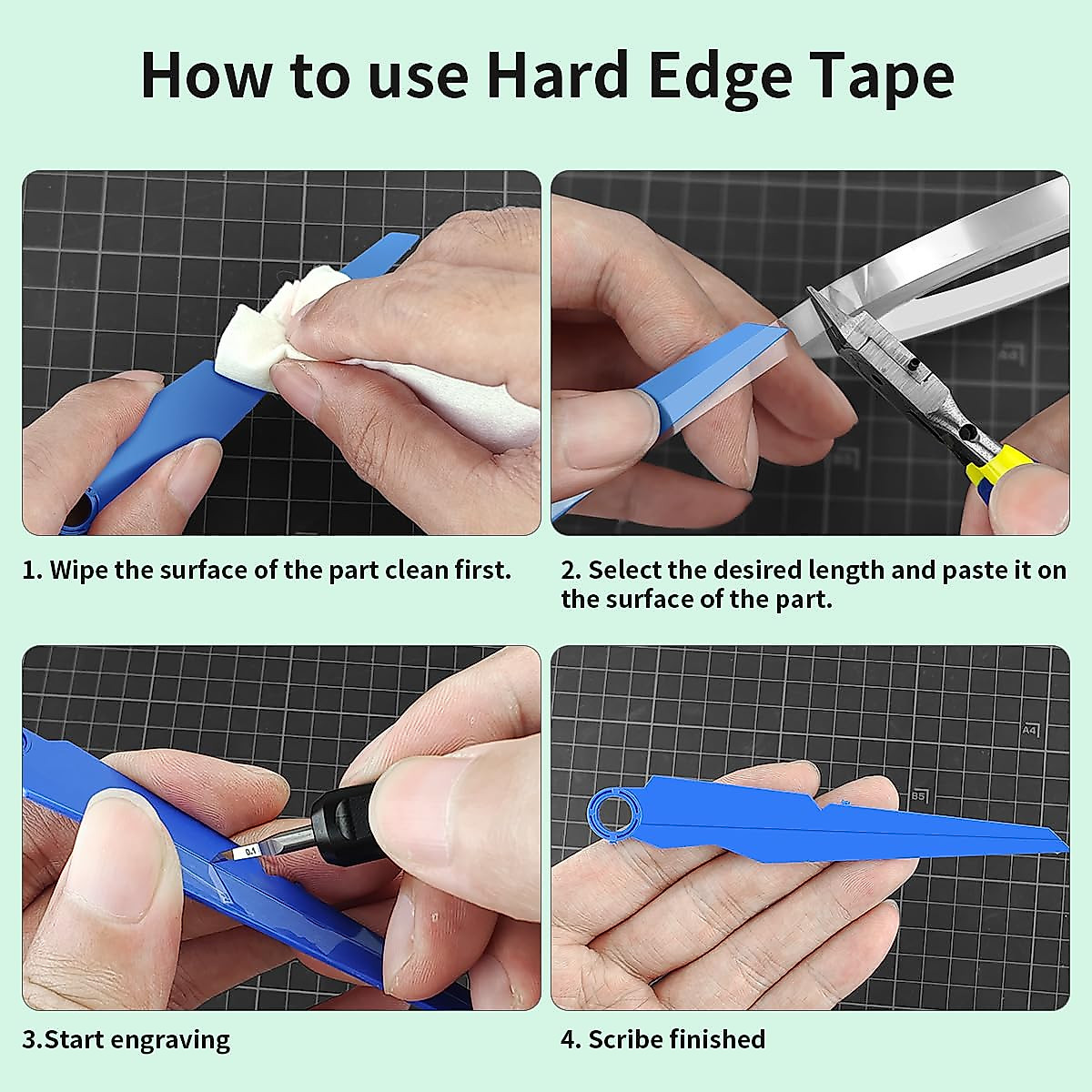 stedi Hobby Model Craft Tool Carving Cutting Masking Tape, Scribing Tape,Scribing line, for Engraved,Panel line,Resin,Scale Model,3mmx33m+6mm*33m(2pcs)