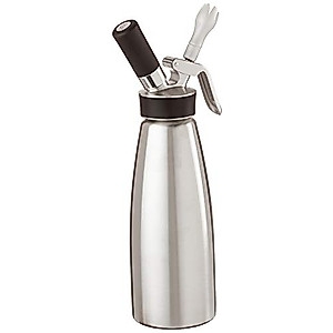 iSi North America Cream Profi Whip Professional Cream Whipper For All Cold Applications, Stainless/Black, 1 Quart