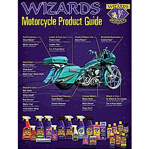 Wizards Bike Wash - Cleaner For Motorcycle Washing Kit- Quick Detailer for Bike Kit with Bug Remover - For Your Motorcycle Accessories and Detail Kit - 22 oz
