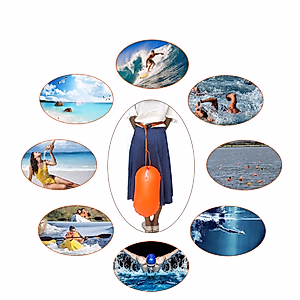Swim Buoy for Open Water Swimmers Triathletes Kayakers Snorkelers, Swim Float for Open Water Swim Buoy Float for Swim Safety Swim Training