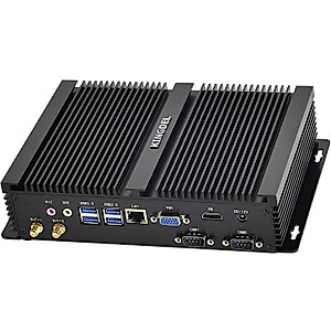 KINGDEL Fanless Industrial Mini PC with 11th Gen Core i7-1165G7 Processor 12MB Cache Up to 4.7GHz, 16GB DDR4 RAM, 1TB NVMe SSD, HD, 2xCOM, Full Metal Case, W-11 Pro