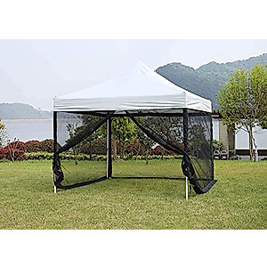 Tappio Mosquito Net with Zipper for Outdoor Camping Mosquito Net DIY Canopy Screen Wall Outdoor Mosquito Net for 10 x 10' Patio Gazebo and Tent (Only Mosquito Net Outdoor Tent Not Including)