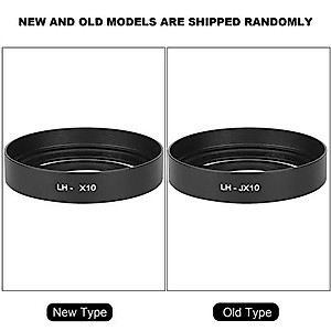 GOSHYDA Camera Lens Hood,Beautiful Appearance Hollow, Metal Compact Detachable, 52mm, with Centre Pinch Lens Cap, for Fuji X10/X20/X30(Black)