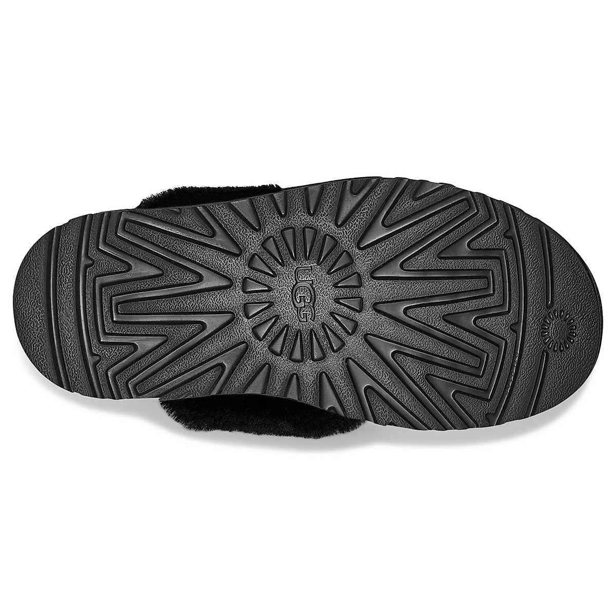 UGG Women's FUNKETTE Chunky Sequin Slipper, Black, 6