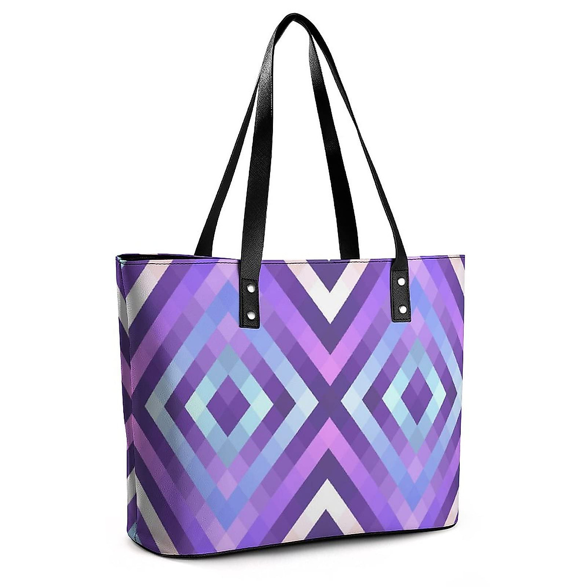 Womens Handbag Aztec Pattern Leather Tote Bag Top Handle Satchel Bags For Lady