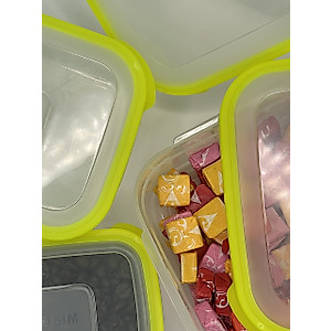 HELSIM Yellow 10-Piece Containers Set with Lids for Storage, Lunch, and Meal Prep, Dishwasher & Microwave Safe