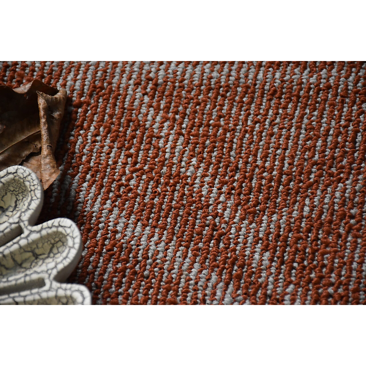 Furnish my Place Modern Indoor/Outdoor Commercial Rust Rug, Modern Area Rug, Baby Nursery Mat, Commercial Rug for Living Room, Playroom, Made in USA - 9' Hexagon