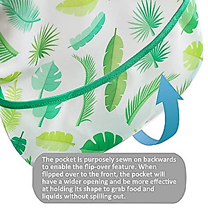 PandaEar 3 Pack Super Light Weight Baby Bib, Waterproof, Washable, Stain Oil and Odor Resistant 12-48 Months (Boy)