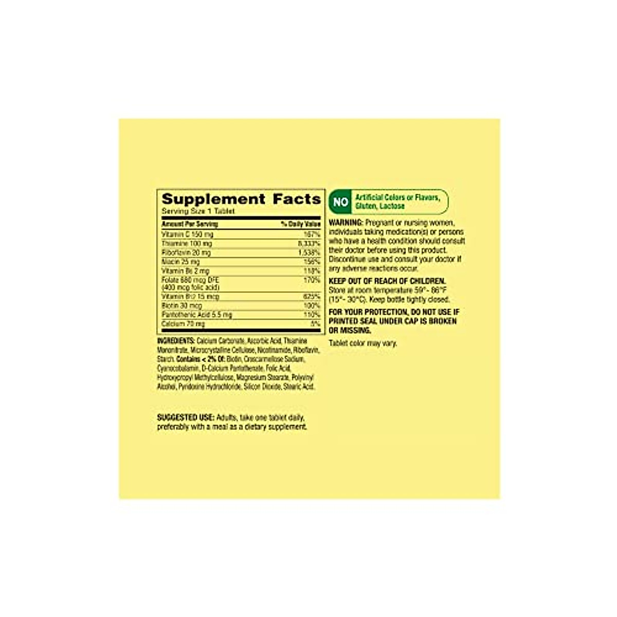 Spring Valley - Super Vitamin B-Complex, Metabolism Support, 250 Count + STS Fridge Magnet.