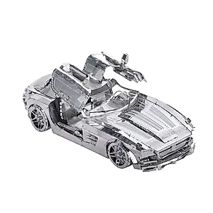 PINCUR 3D Metal Puzzle for Adults Teenagers Age 14+ Butterfly Wings Sports Car Model Assembly Teenagers Toys