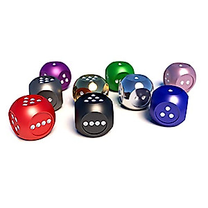 AKO DICE II - Aluminum D6 dice - Large Heavy Metal D6 Dice Set - Solid 16mm Dice with Extra Rounded Corner for a Better roll -Custom Metal dice Version 2 by AKO Dice (Blue)