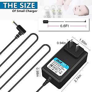 PwrON 6V AC DC Adapter for Vtech Safe & Sound Baby Monitor DM221 DM221-2 DM223 DM251 (Parent & Baby Units) and DM111 DM222 DM271 (Parent Unit Only) Replacement Power Supply Cord