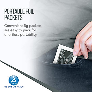 Dynarex Vitamins A&D Ointment Without Lanolin - Vitamin A and D Ointment Protectant for Minor Cuts, Burns, Diaper Rash & Dry Skin - 1 Box - 144 Packets/Box - 5g Packets