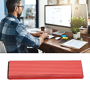M.2 NVME SSD Enclosure Adapter, Tool USB C 3.1 Computer Solid State Drive, Support UASP, Compatible with SATA 2242/2260/2280, Red