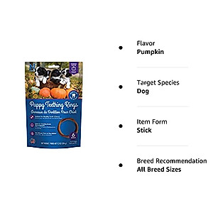 N-Bone Puppy Teething Ring Pumpkin Flavor 7.2 Oz/(6 Count)