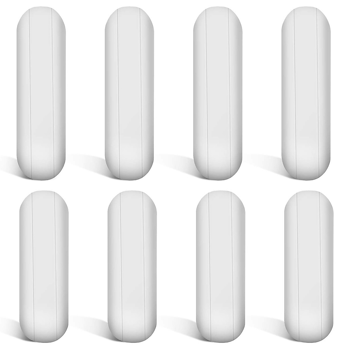 Weewooday PTFE Magnetic Stirrer Mixer Stir Bar Set, White Color, Stir Rod Magnetic, Laboratory Bar, Stir Plate Bar, Stir Plate Magnet Stick(8 Pieces,25 mm/ 1 Inch and 30 mm/ 1.18 Inch)