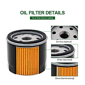 Brlyeeanze 2 Pack 12 050 01-S Oil Filter for Kohler Engine Lawn Mower Cub Cadet Craftsman Troy Bilt Toro Gravely Replaces KH-12-050-01-S1 KH-12-050-08 12-050-01-S 1205001-S1 AM125424