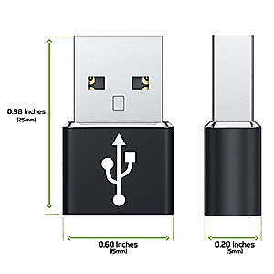 USB-C Female to USB Male Quick Adapter Compatible with Your Microsoft Surface Duo 2 for Charger, sync, OTG Devices Like Keyboard, Mouse, Zip, Gamepad, pd(2pack)