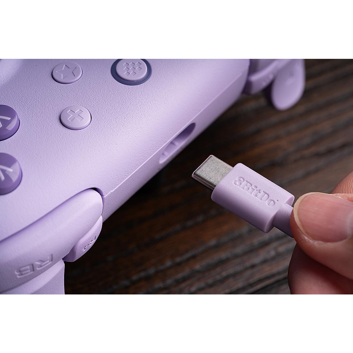 8Bitdo Ultimate 2C Wired Controller for Windows PC and Android, with 1000Hz Polling Rate, Hall Effect Joysticks and Hall Triggers, and Remappable L4/R4 Bumpers (Purple)